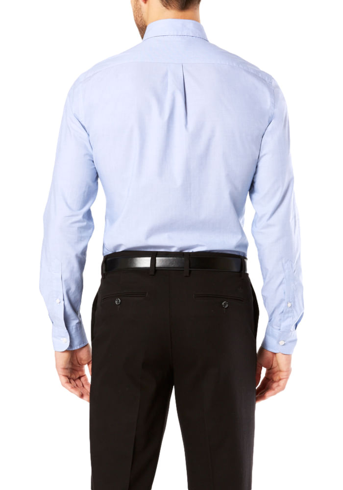 Camisa Refined Poplin Slim Fit Celeste Delft Blue - Dockers Chile
